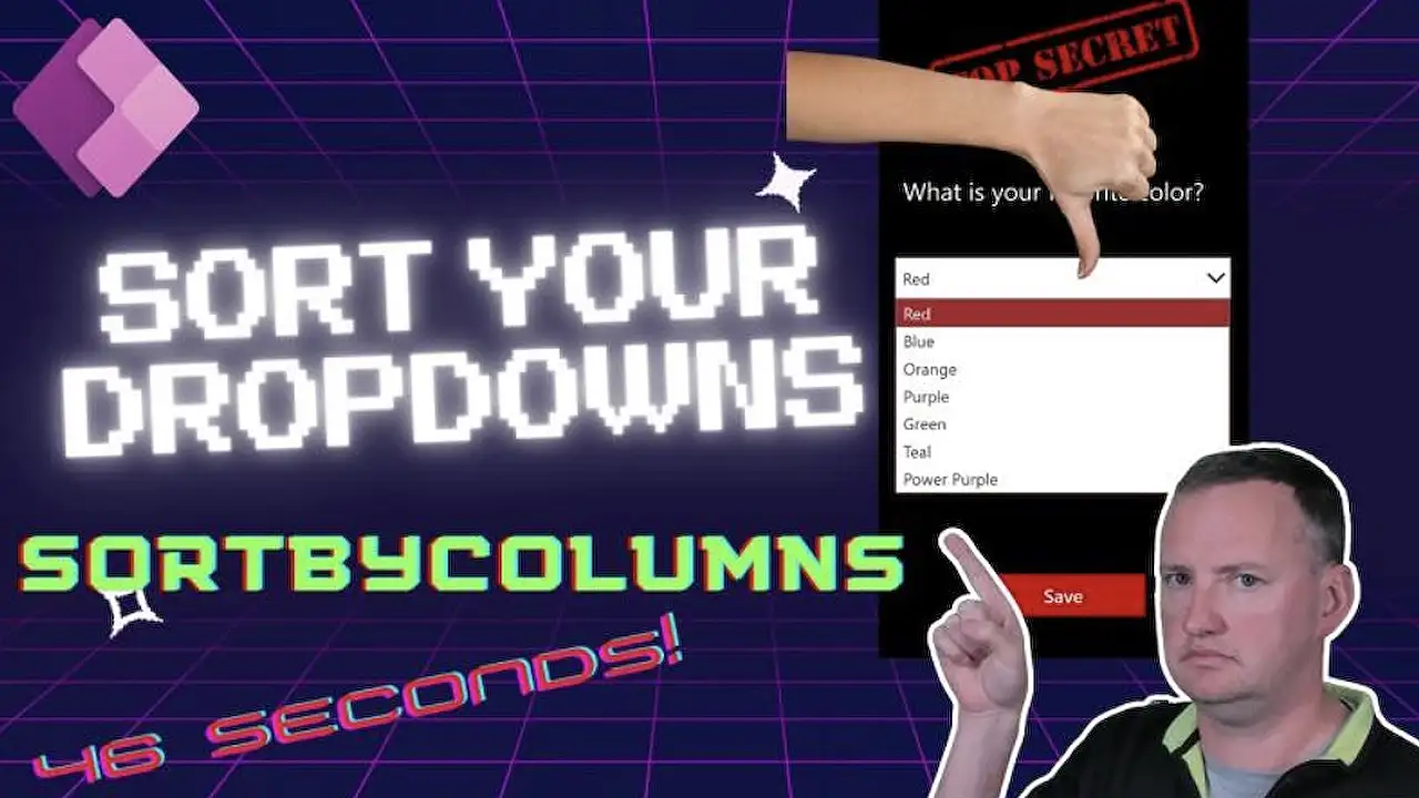 Sort Your Dropdown Choices with SortByColumns #shorts Sort Your Dropdown Choices with SortByColumns #shorts